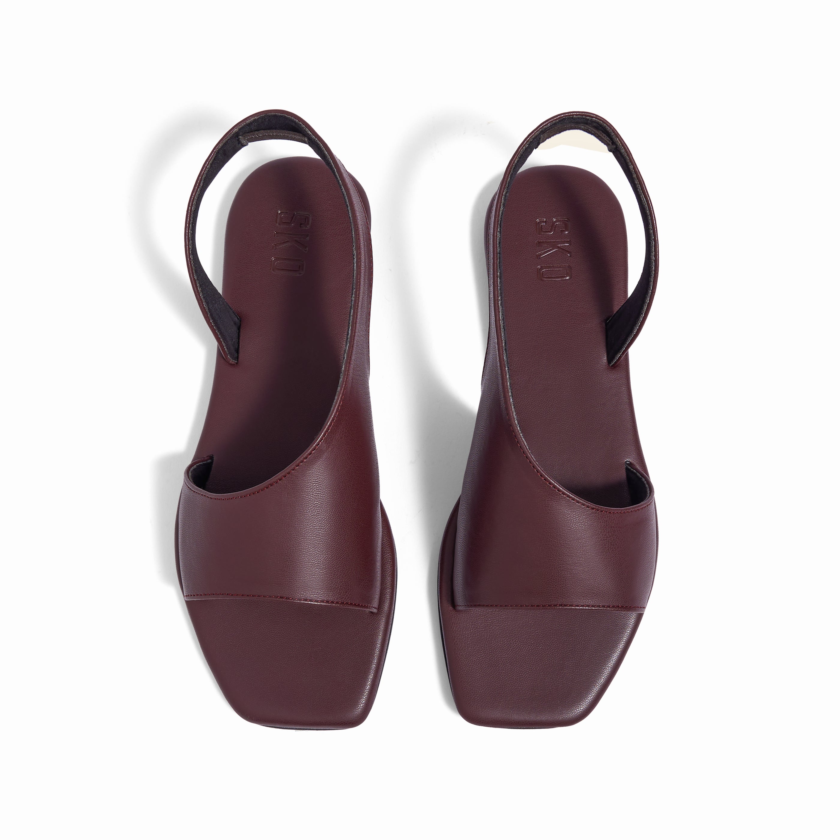Turin Maroon Flat Sandals For Women