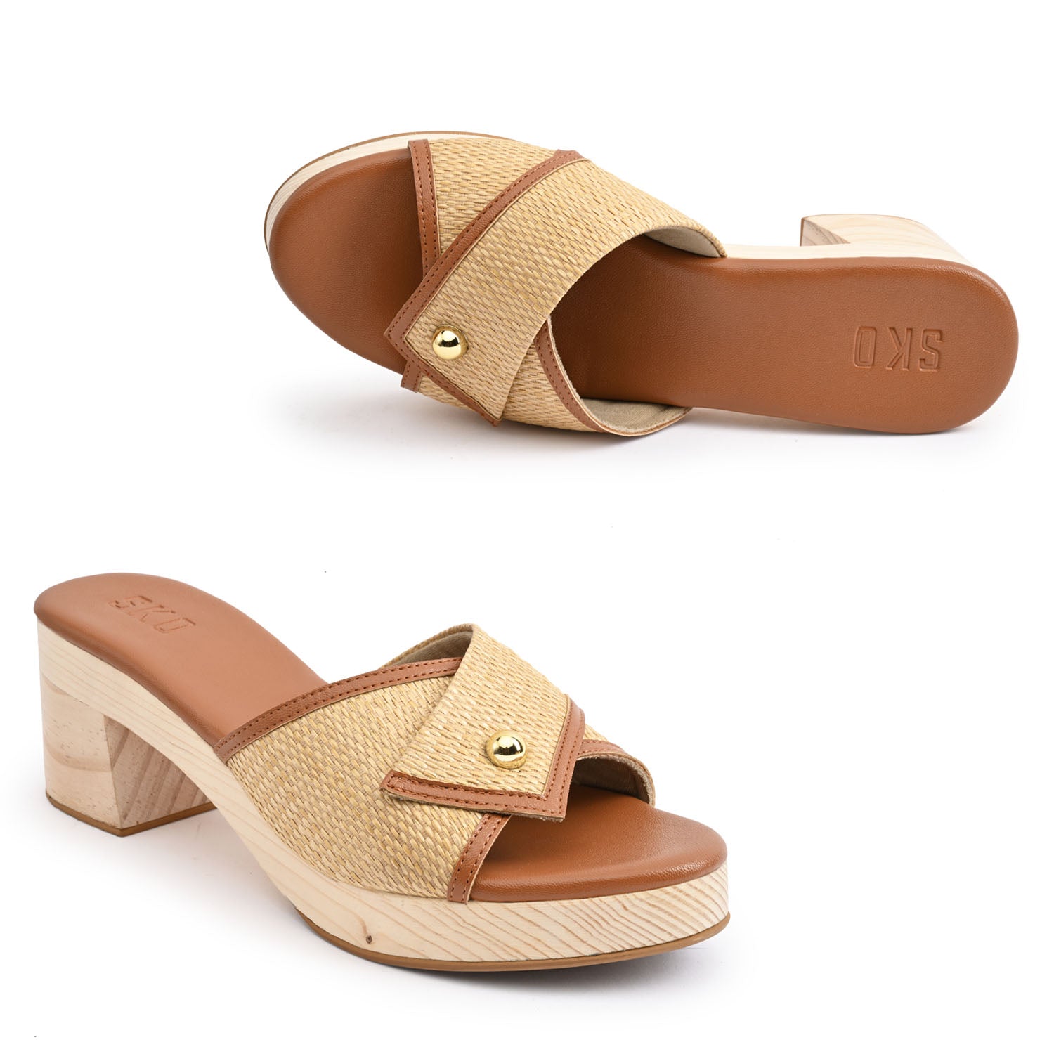Maud Raffia Clogs For Women